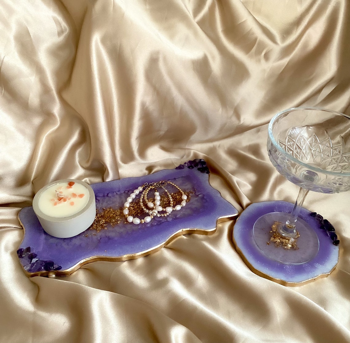 Holiday Present| Resin Tray| Resin Platter and Coaster| Bridal Gift ...