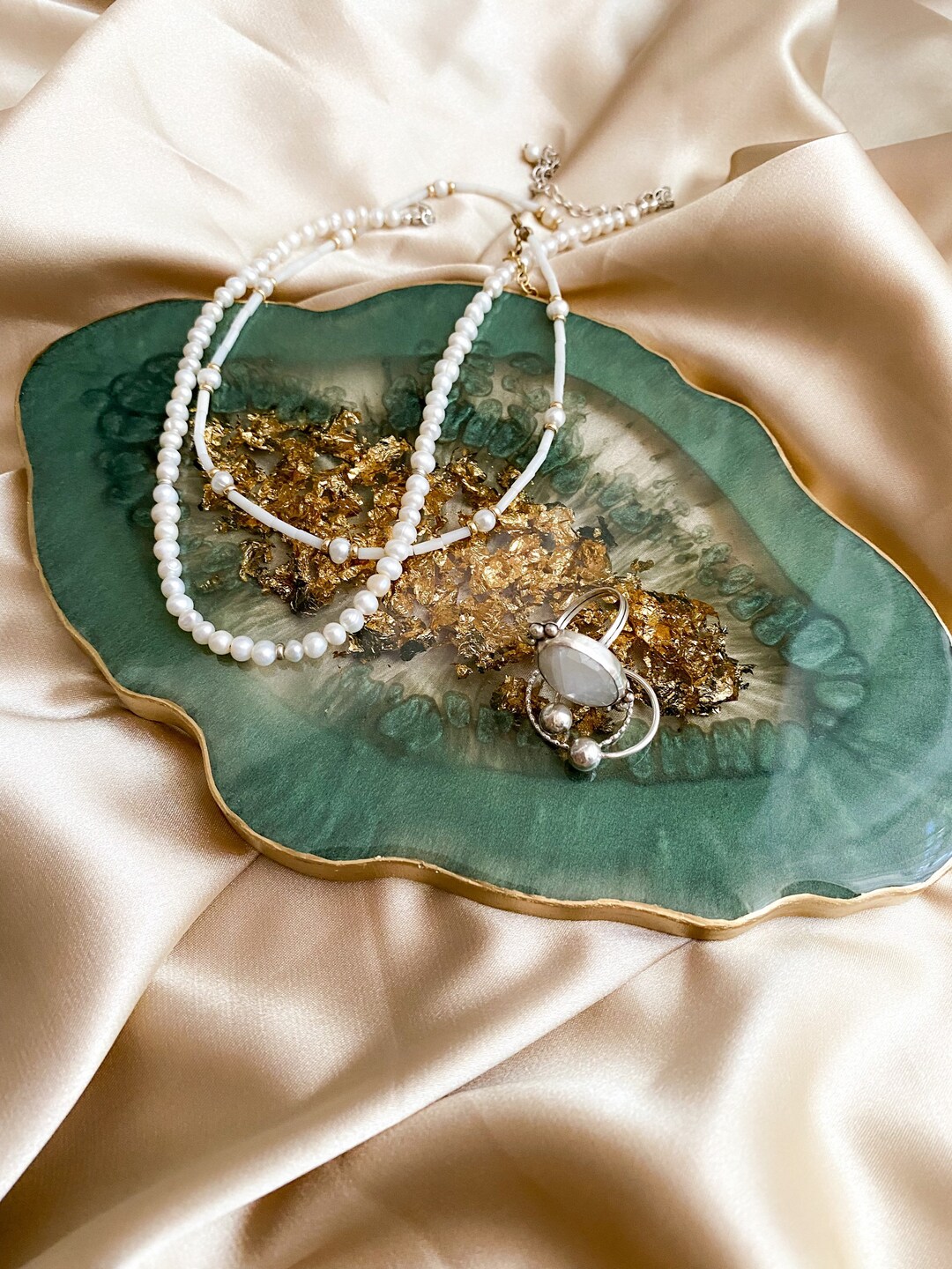 Serving Tray | Resin Geode | Glam Decor | Perfume Platter | Gift ...