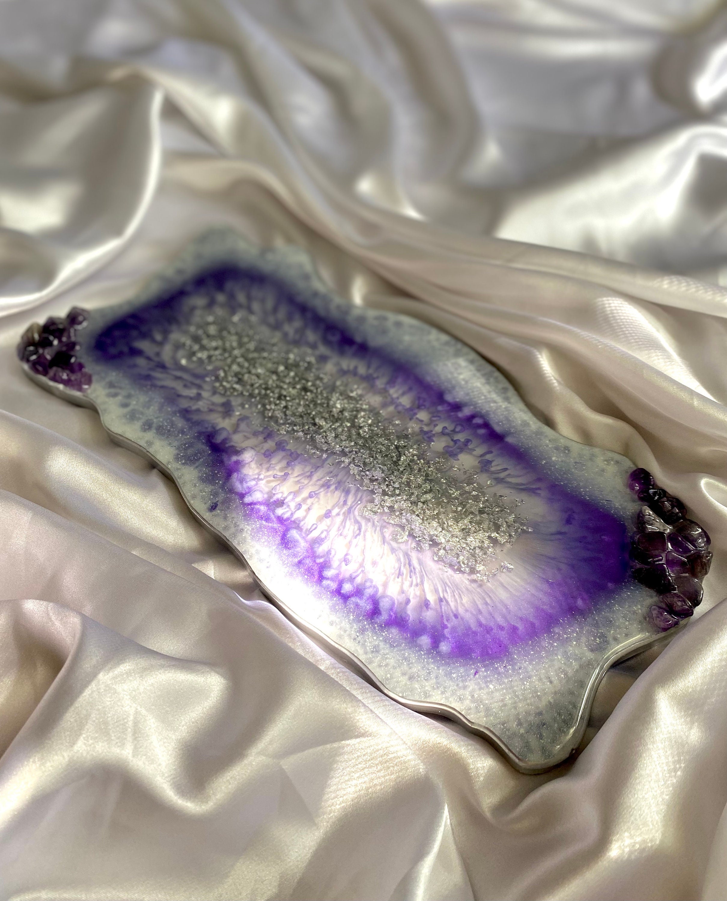 Holiday Present Resin Tray Resin Platter and Coaster Bridal - Etsy