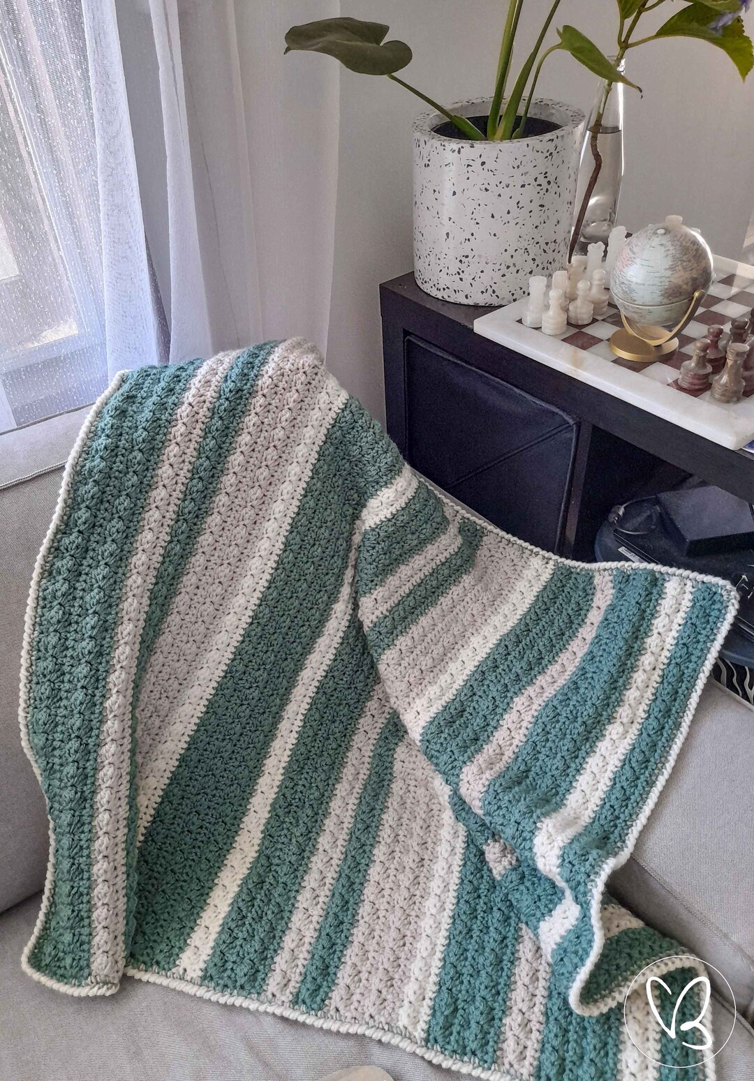 Beautiful Crochet Blanket, Random Stripes, Winter Blanket, Australian ...