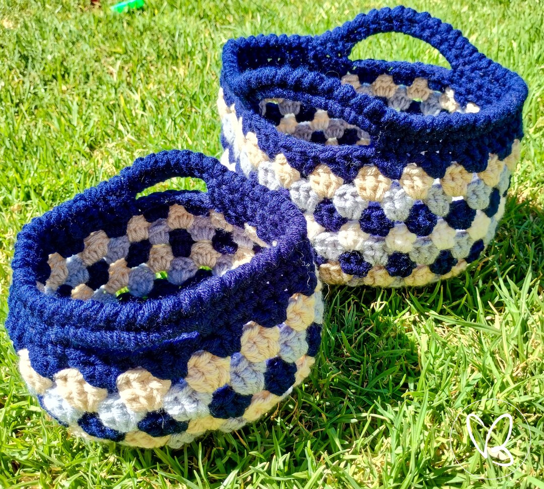 Crochet Basket, Crochet Nappy Basket, Crochet Toilet Paper Holder ...