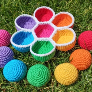 Rainbow Colour Sorting Balls, Montessori, Cotton Colour Sorting, Colour ...