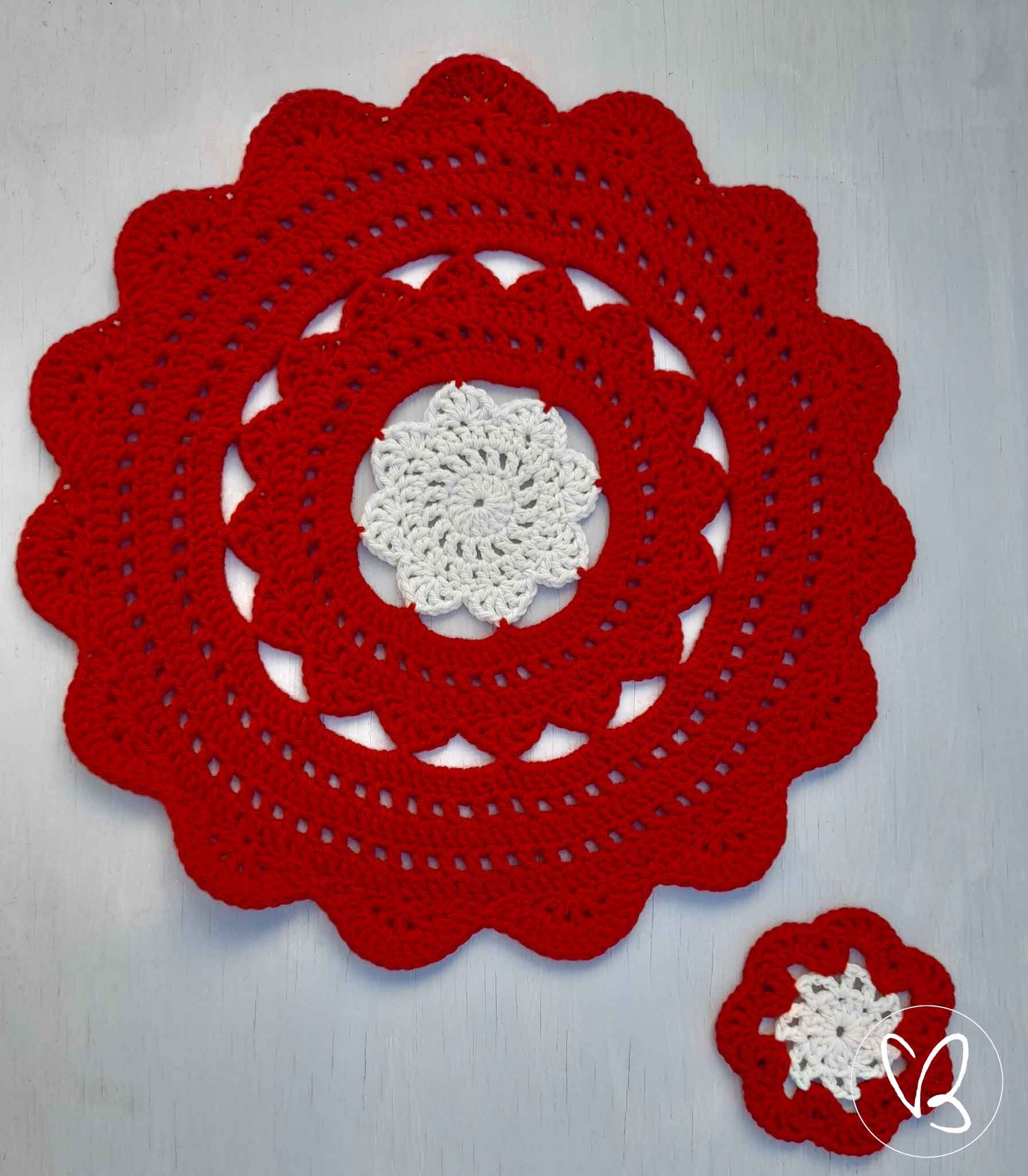 Crochet Lace Placemat Decorative Placemat Coaster Set | Etsy