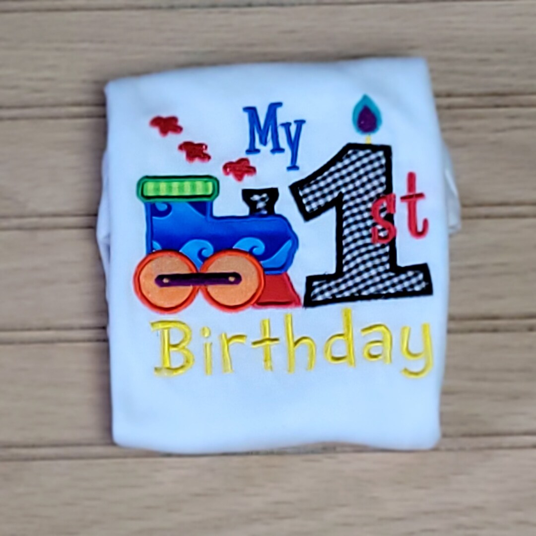 Train Theme Boy Onesie T-Shirt, Choo Choo Train First Birthday kids ...