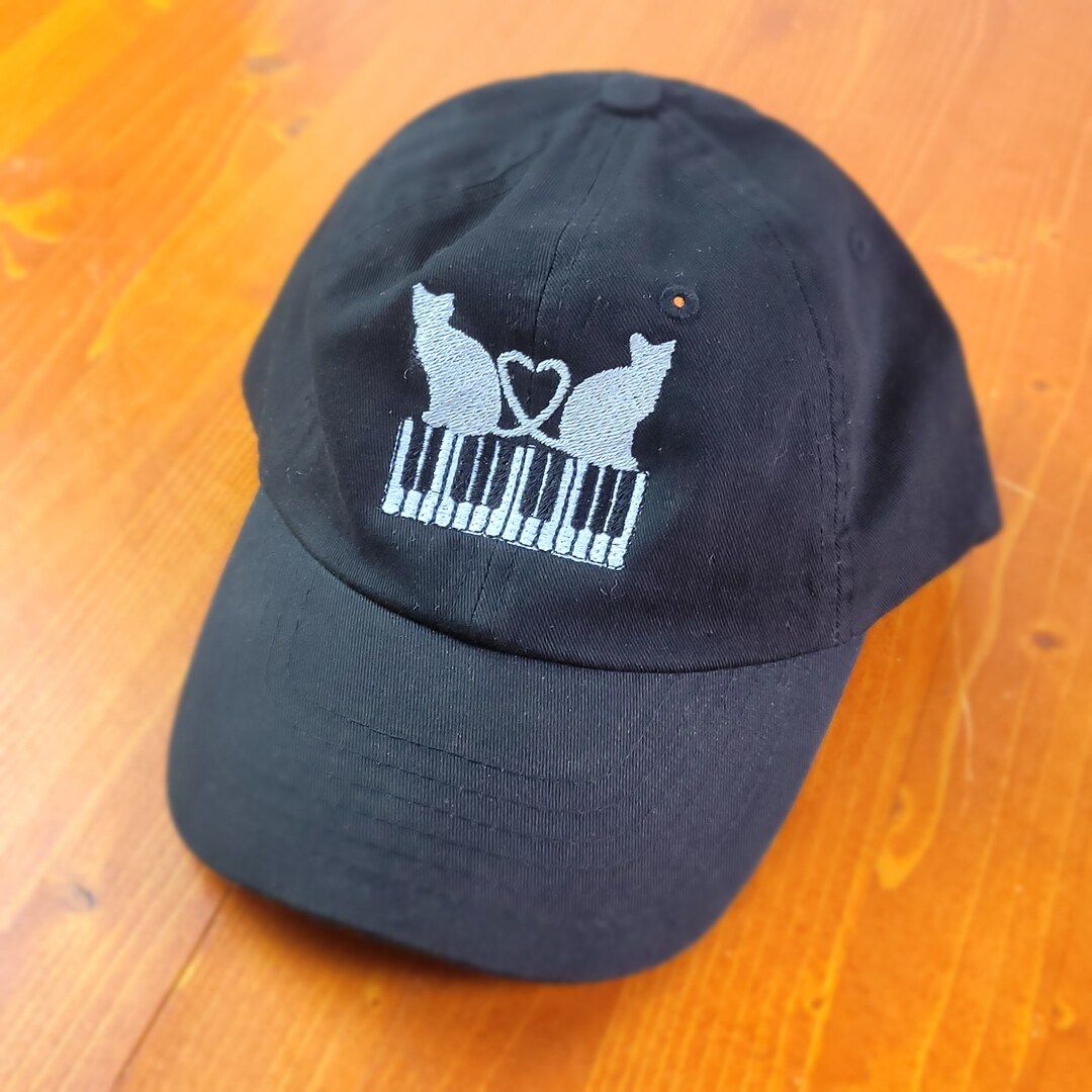 Cats Hearts Emroidered Cap - Personalized Cat Hat - Cat Theme Cap for ...