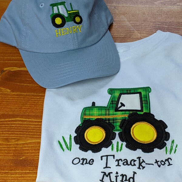 Embroidered Tractor Hat Kids - Etsy