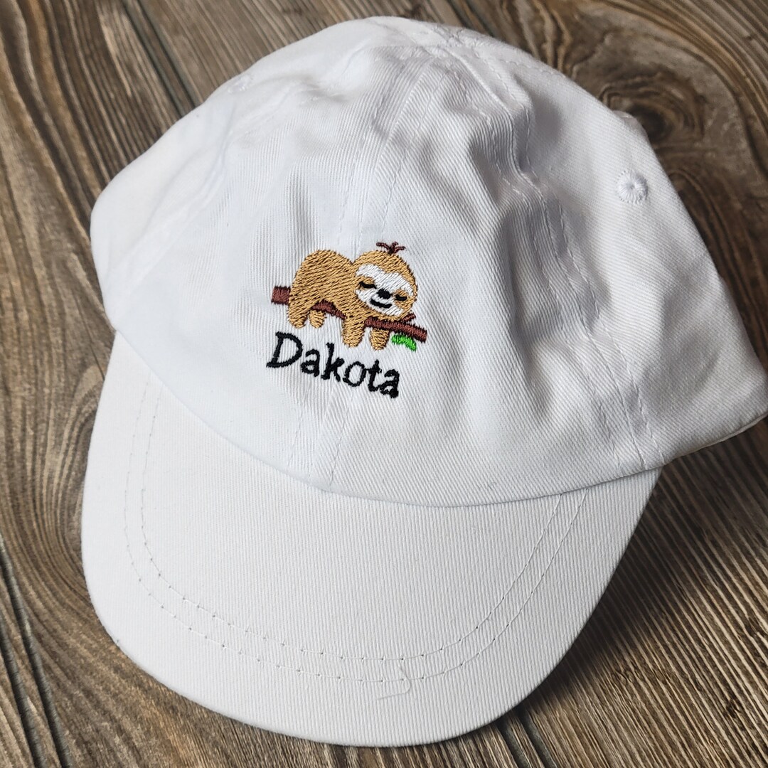 Sleeping Baby Sloth Infant Cap, Embroidered Baseball Cap Hat, Toddler ...