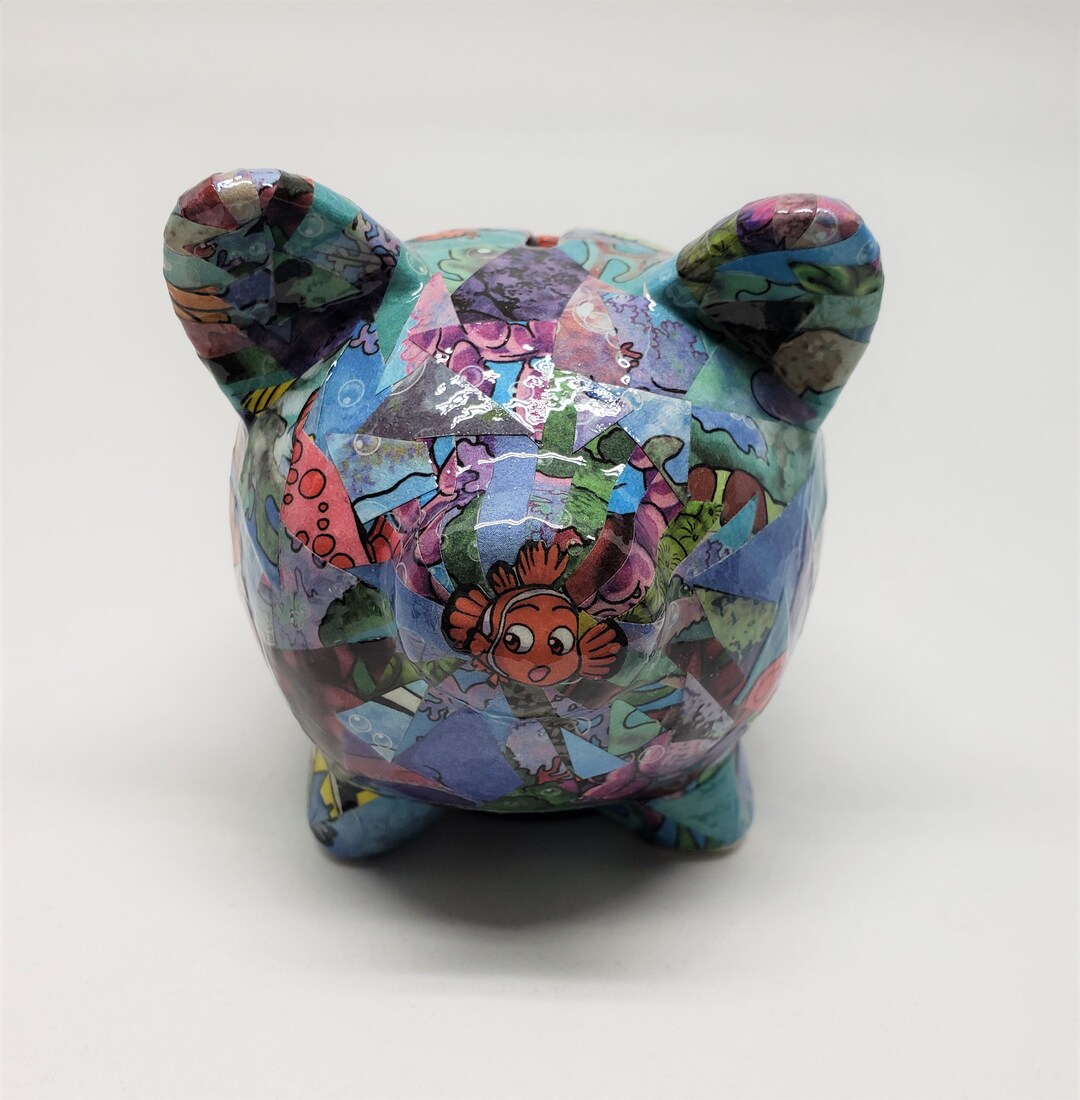 Disney Pixar Finding Nemo Comic Book Decoupaged Piggy Bank - Etsy