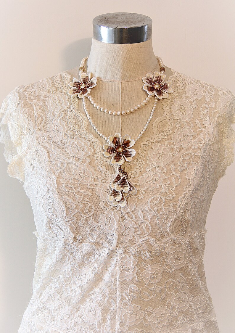 Awesome Autumn Trio, Bead Embroidered Necklace, Bead Woven Flowers ...
