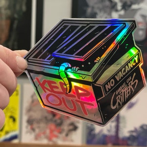 Garbage Can Critters Safehouse Sticker | Holographic Sticker | Sticker ...