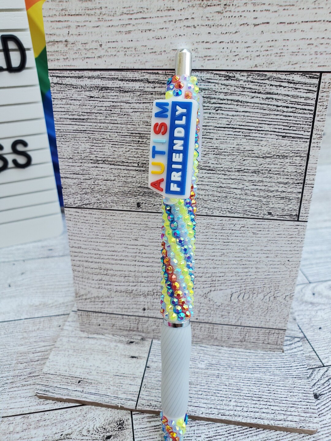 Autism Awareness Rhinestone Gel Pen: Puzzle Piece Charm - Etsy
