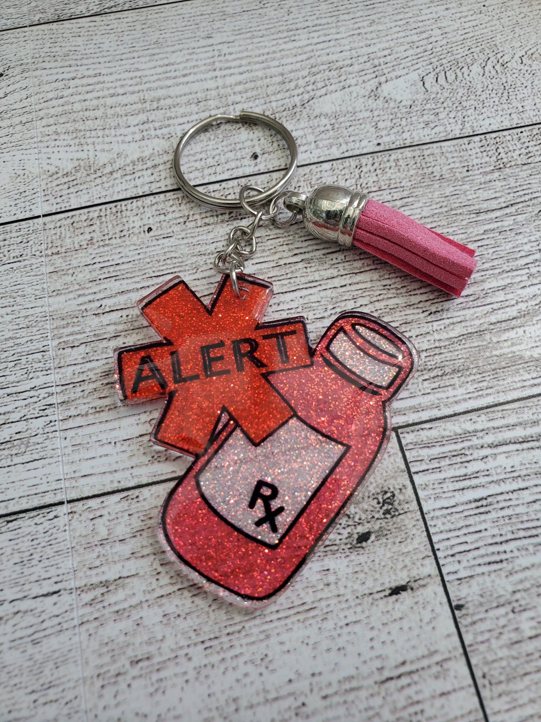 Penicillin Allergy Keychain, Keychain, Bag Tag, Keychain, Medical Alert ...