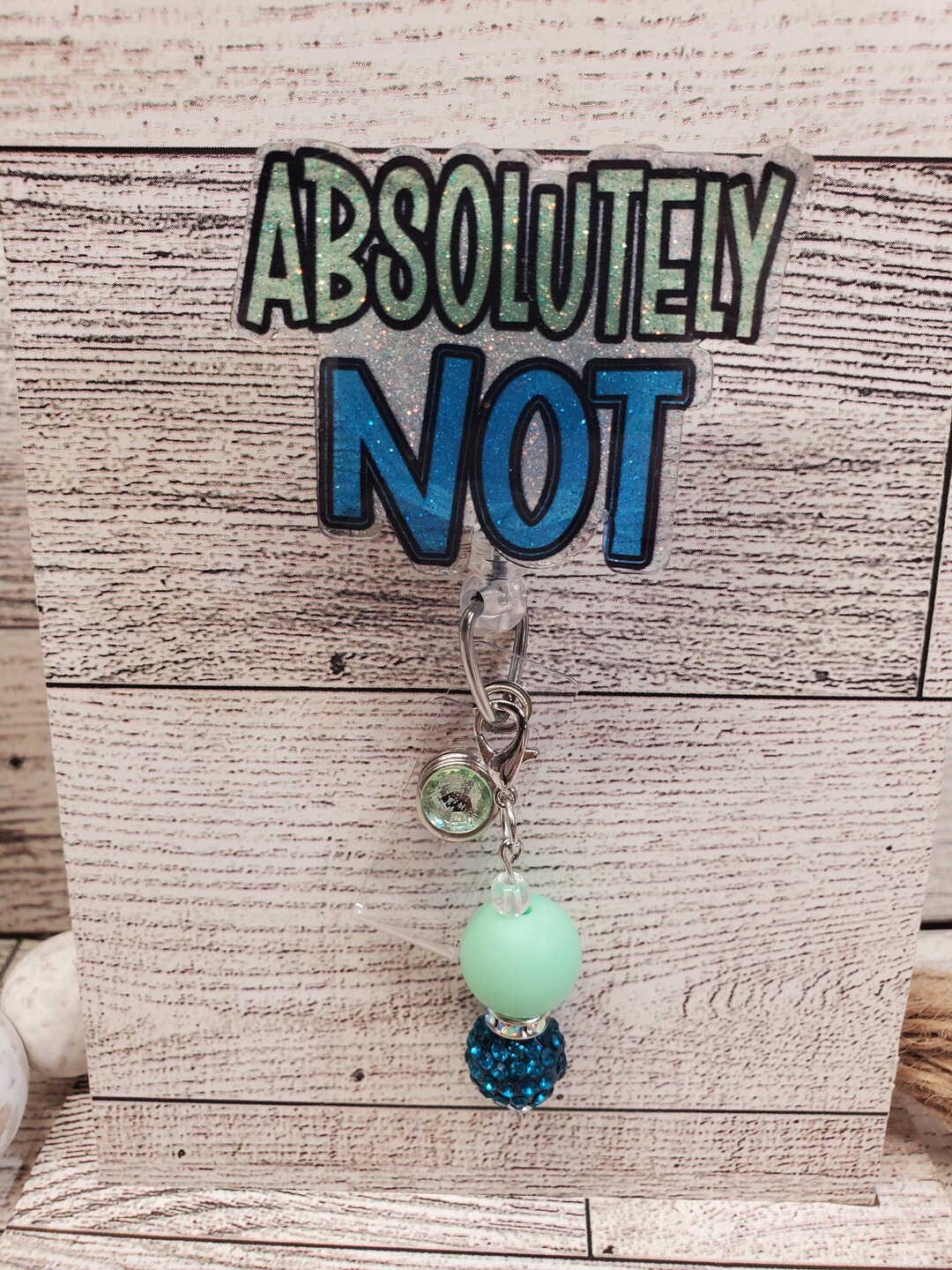 Absolutely Not Badge Reel, ID Badge Reel, Badge Reel, Badge Holder ...