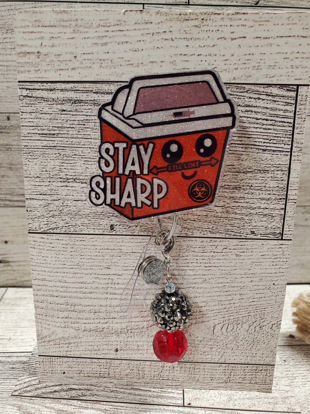 Stay Sharp Badge Reel, ID Badge Reel, Badge Holder, Nurse Badge Reel ...