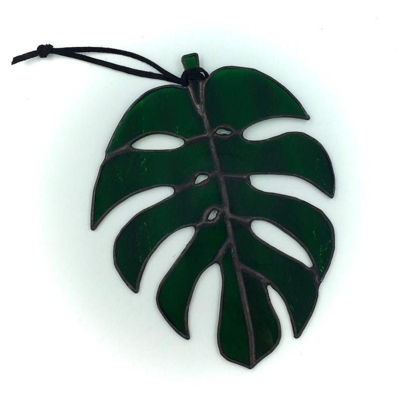 Stained Glass Split Leaf Philodendron Sun Catcher Stained - Etsy