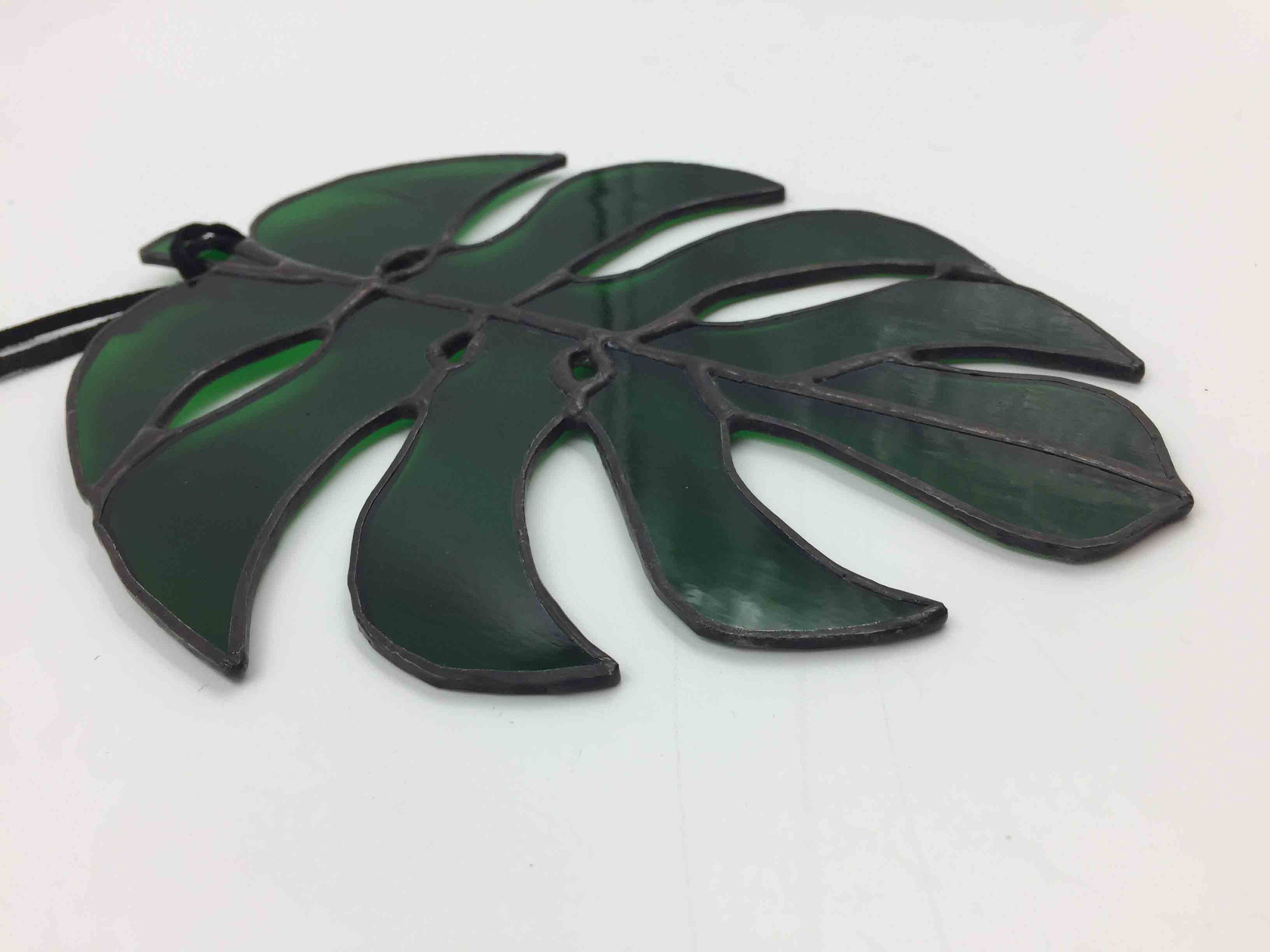 Stained Glass Split Leaf Philodendron Sun Catcher Stained - Etsy