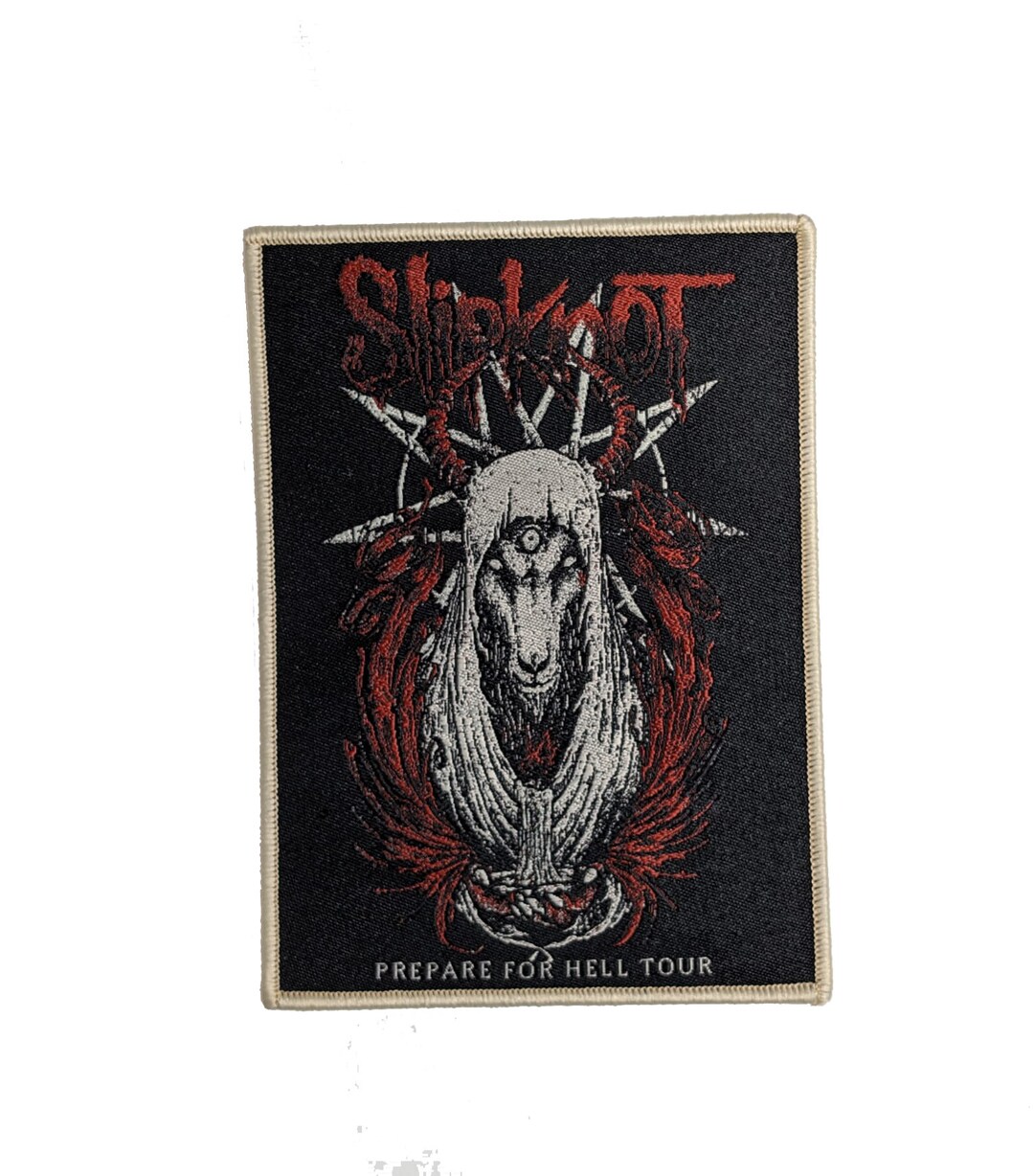 Slipknot Premium Art "prepare for Hell Tour" Beige Woven Patch - Heavy ...