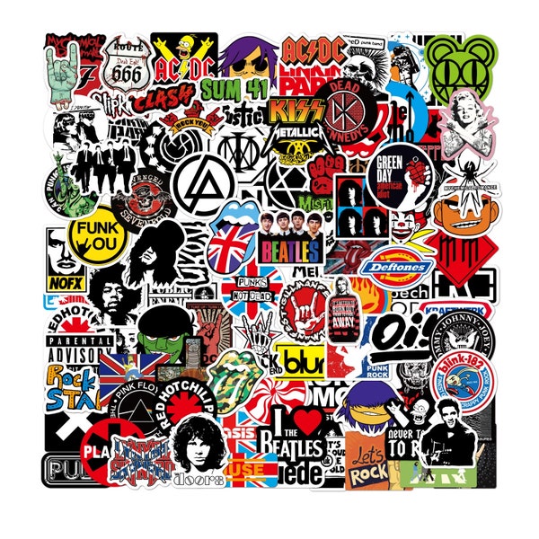 Rock Band Stickers - Etsy
