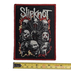 Slipknot Premium Art frame Faces Woven Patch Groove Heavy Metal Band ...
