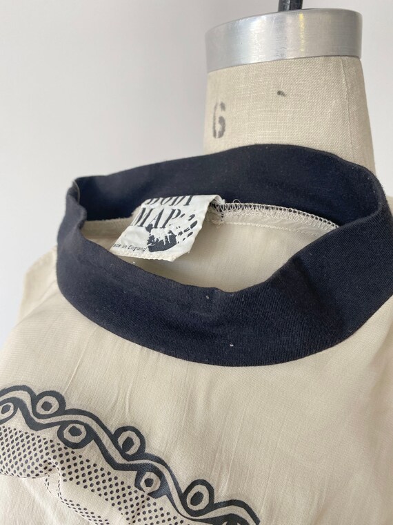 80s Vintage Body Map Shear Shirt - Gem