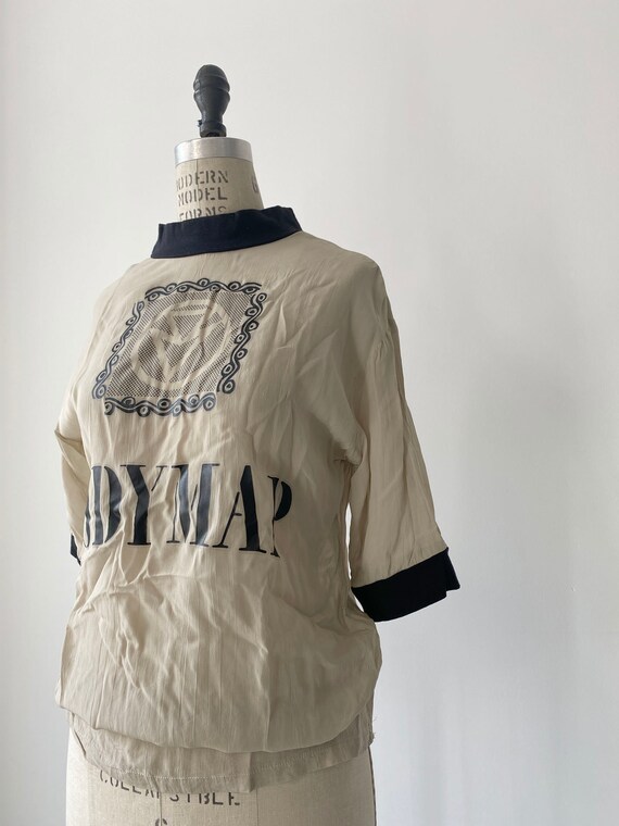 80s Vintage Body Map Shear Shirt - Gem