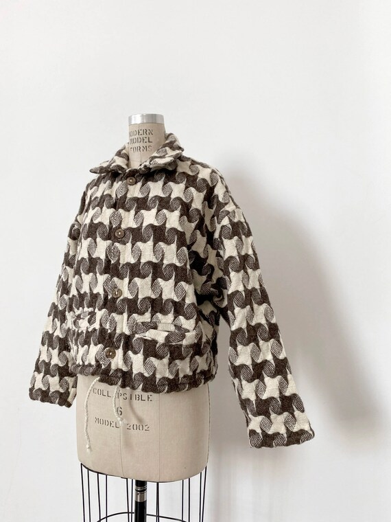 vintage 70s 80s houndstooth - Gem