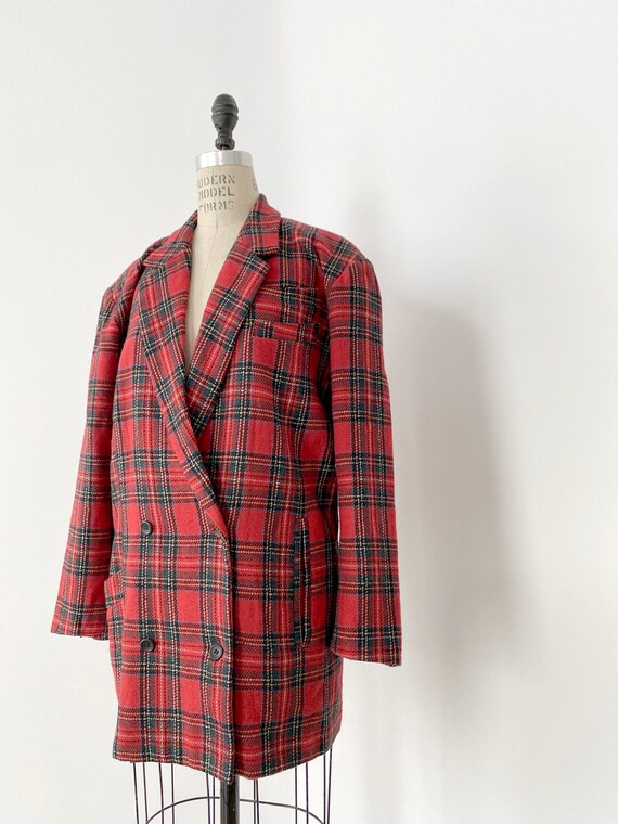 80s Vintage Body Map Plaid double jacket : punk - Gem