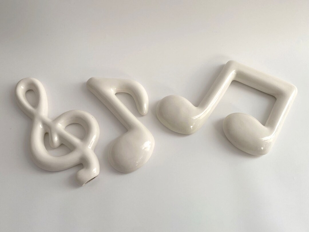 50s Vintage Musical Notes Ceramic Wall Decor 3pcs - Etsy
