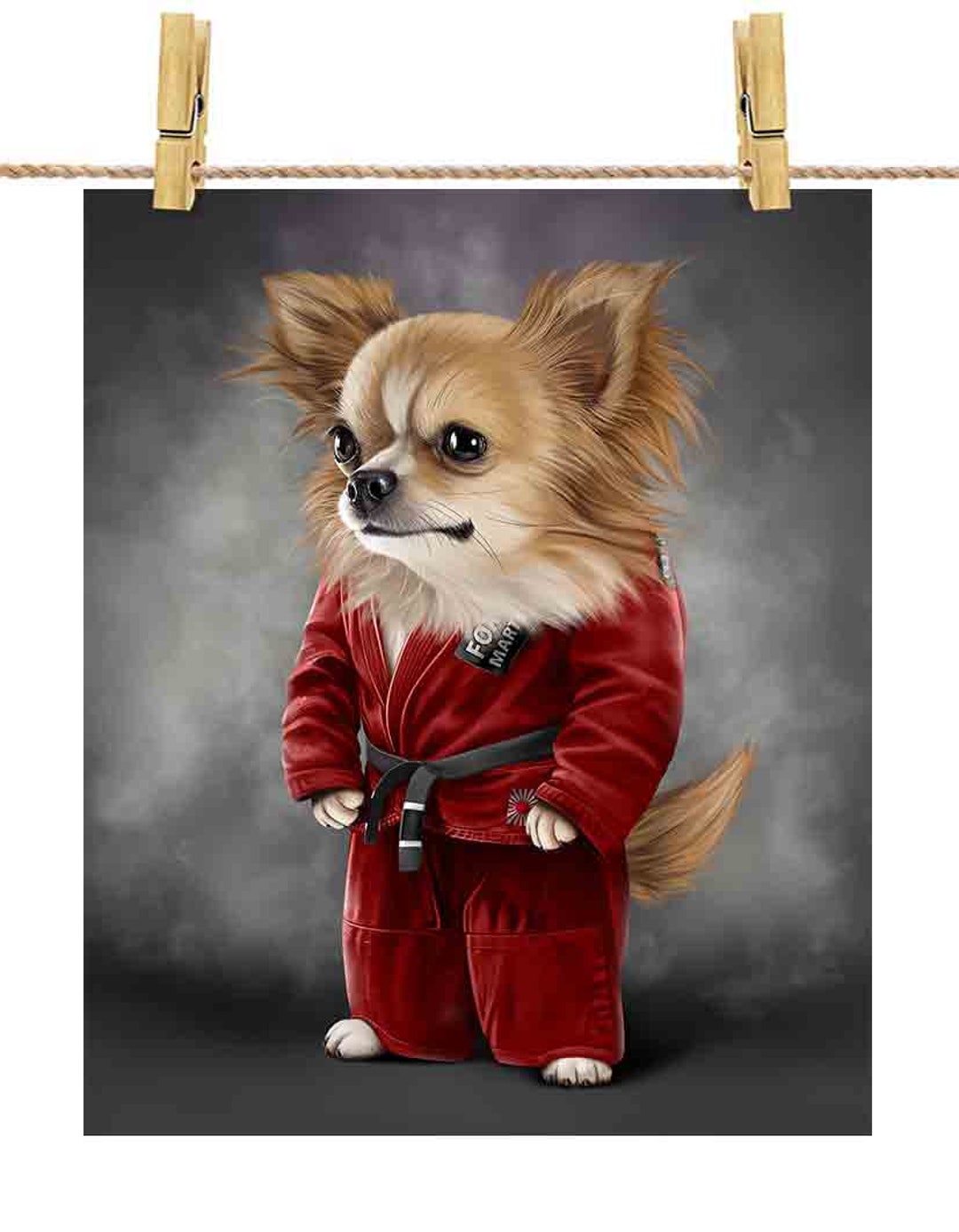 Chihuahua Dog Martial Art Champion in Red Judogi Judo Karate - Etsy