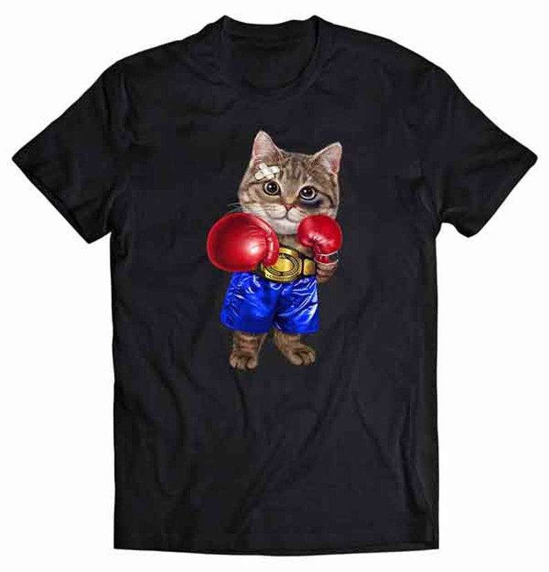 Boxer Tabby Cat as Reigning Boxing Champion Short-sleeve - Etsy