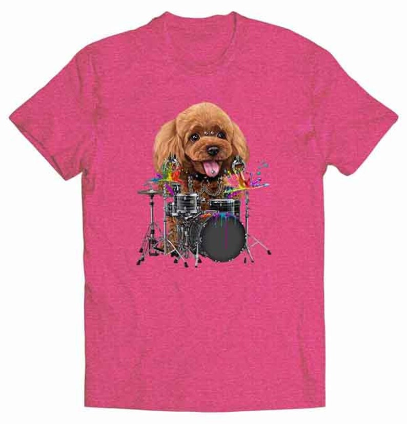 Punk Poodle Dog Drummer in Heavy Metal Band Short Sleeve - Etsy