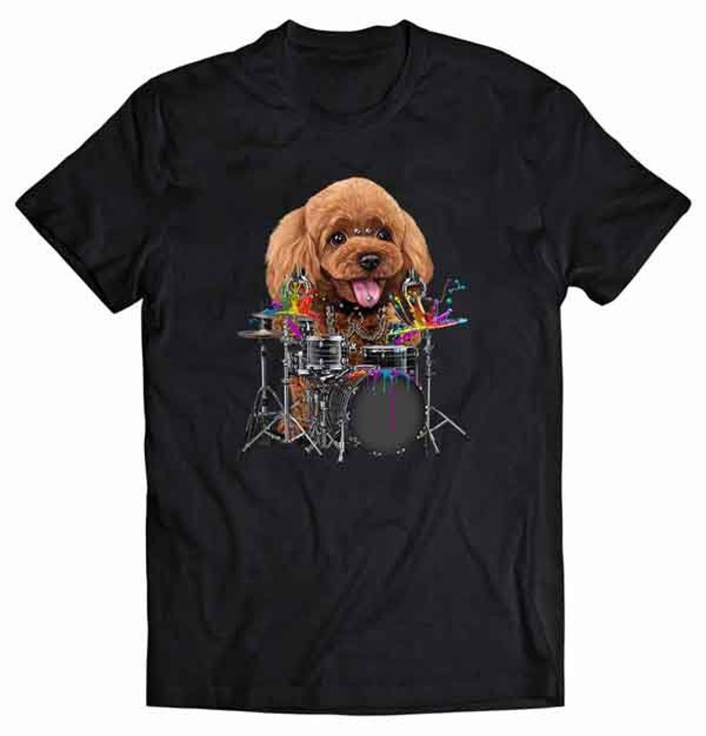 Punk Poodle Dog Drummer in Heavy Metal Band Short Sleeve - Etsy
