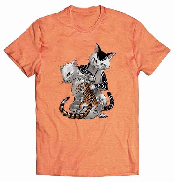 Cat as Irezumi Artist Performing Tebori Tiger Tattoo - Etsy UK