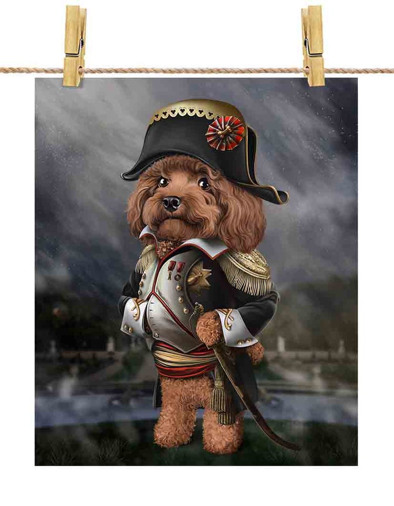 Poodle Dog as Napoleon Bonaparte of France Custom Poster - Etsy