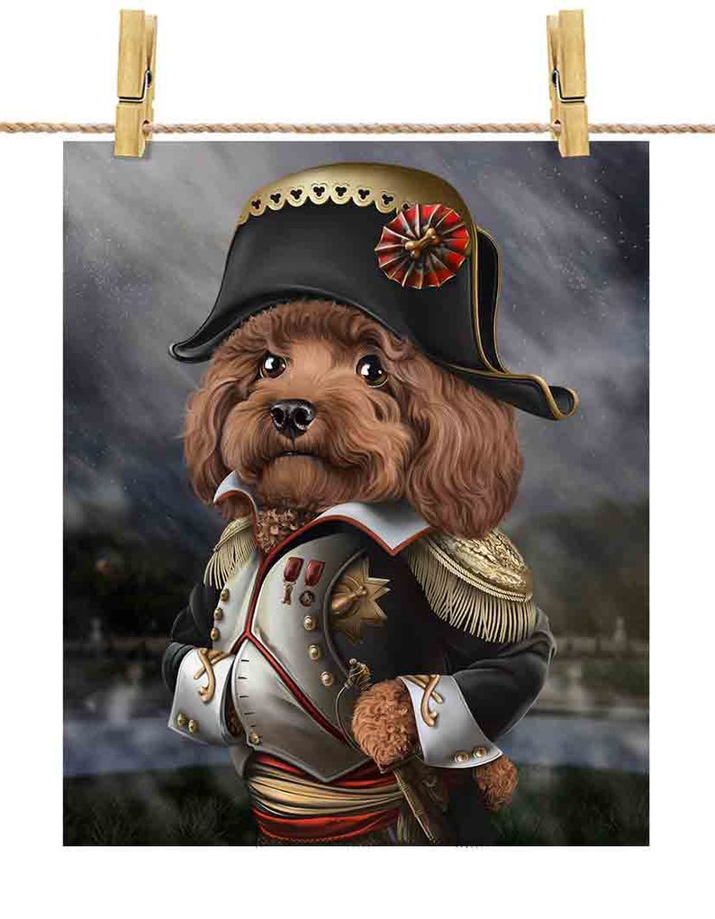 Poodle Dog as Napoleon Bonaparte of France Custom Poster - Etsy