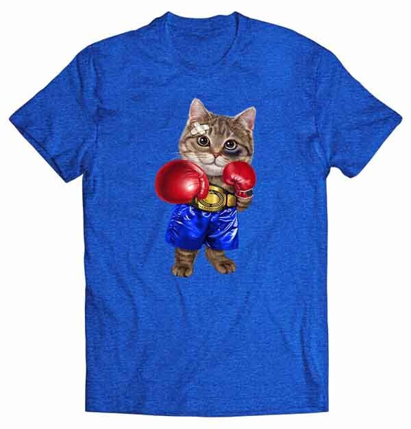 Boxer Tabby Cat as Reigning Boxing Champion Short-sleeve | Etsy