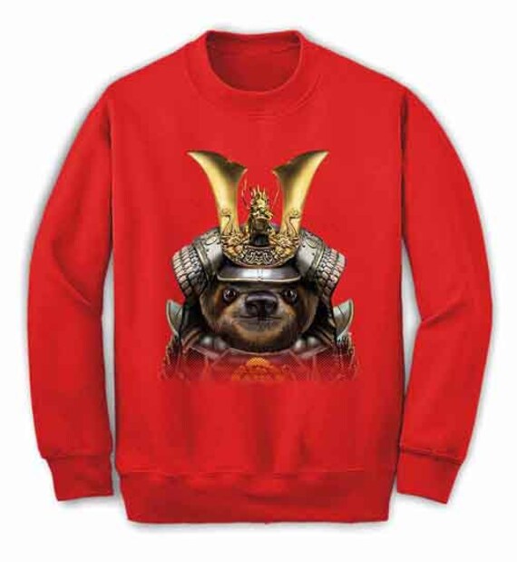 Funny Sloth in Japanese Samurai Armor Sweatshirt Unisex | Etsy