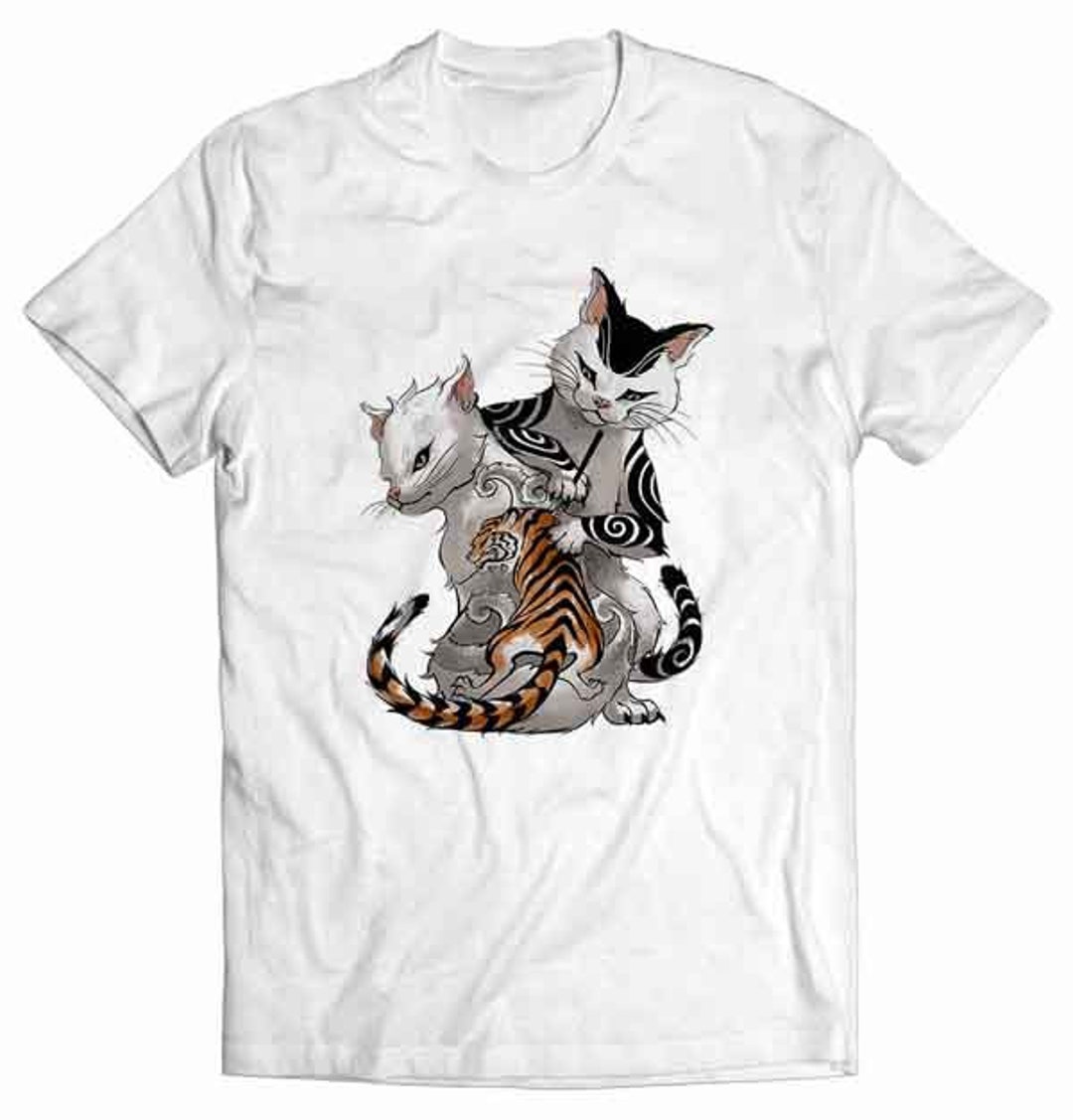Cat as Irezumi Artist Performing Tebori Tiger Tattoo - Etsy UK