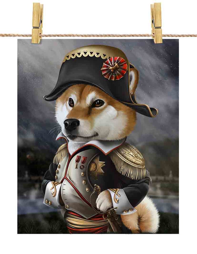 Shiba Dog as Napoleon Bonaparte of France Custom Poster - Etsy Hong Kong