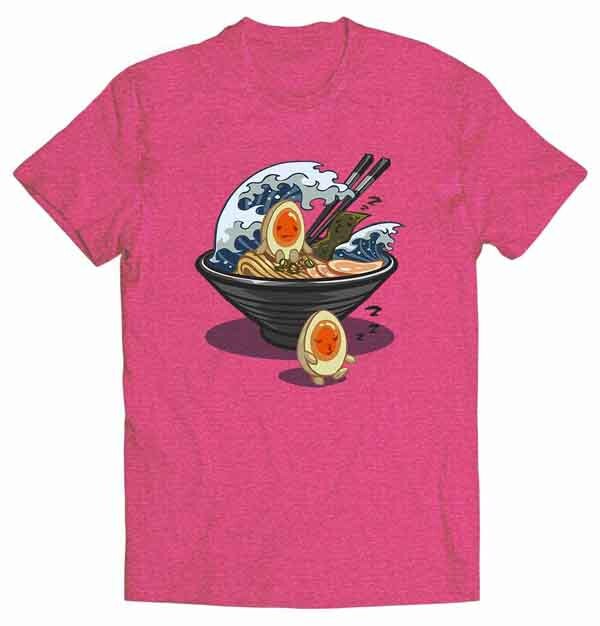 Funny Japanese Tsunami Ramen Noodle and Sleep Walking Egg | Etsy
