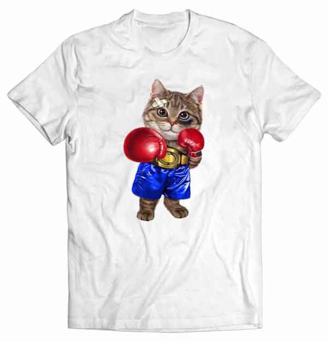 Boxer Tabby Cat as Reigning Boxing Champion Short-sleeve - Etsy