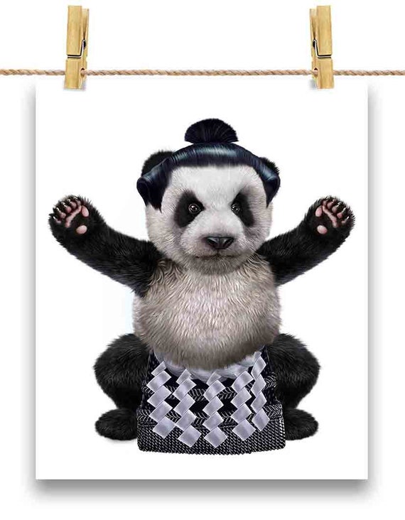 Giant Panda as Japanese Sumo Wrestler Custom Poster Print - Etsy
