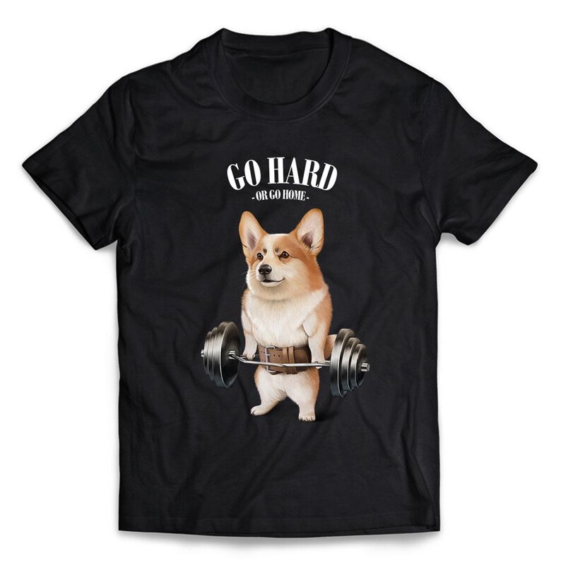 Welsh Corgi Dog Barbell Deadlift and Shrug Workout Training - Short ...