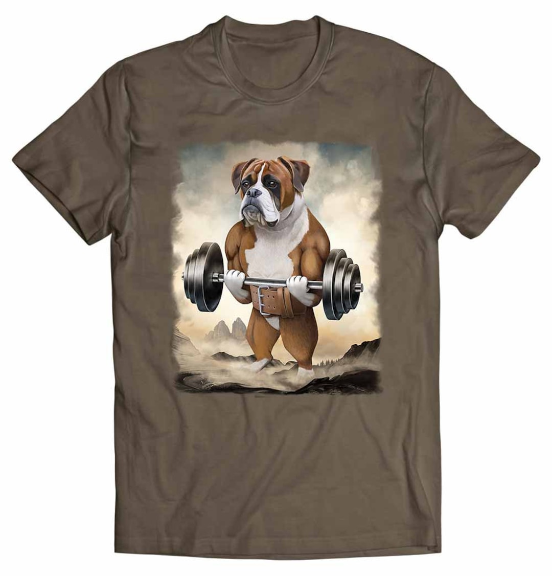 Boxer Dog Muscle Training Weightlifting Short-sleeve Unisex, Men, Women ...