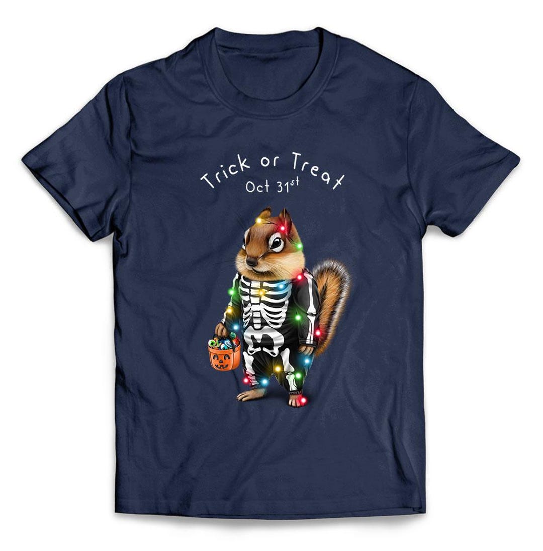 Squirrel Chipmunk Dress up in Skeleton Costume for Halloween Party ...