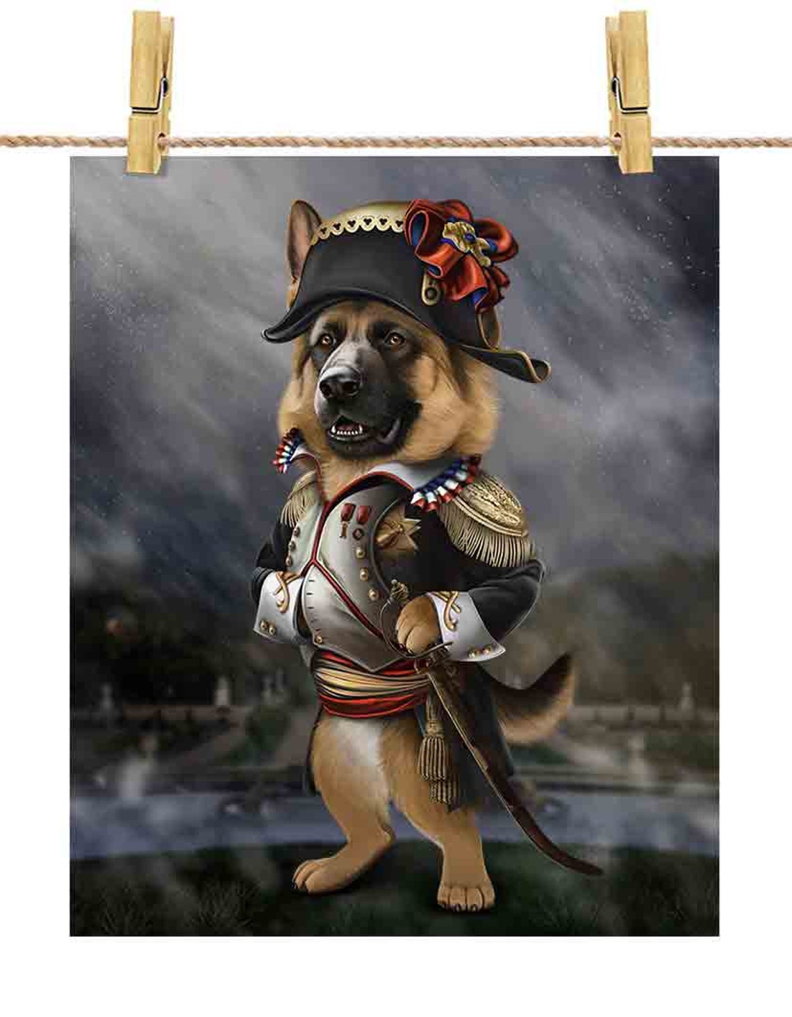 German Shepherd Dog as Napoleon Bonaparte of France Custom - Etsy
