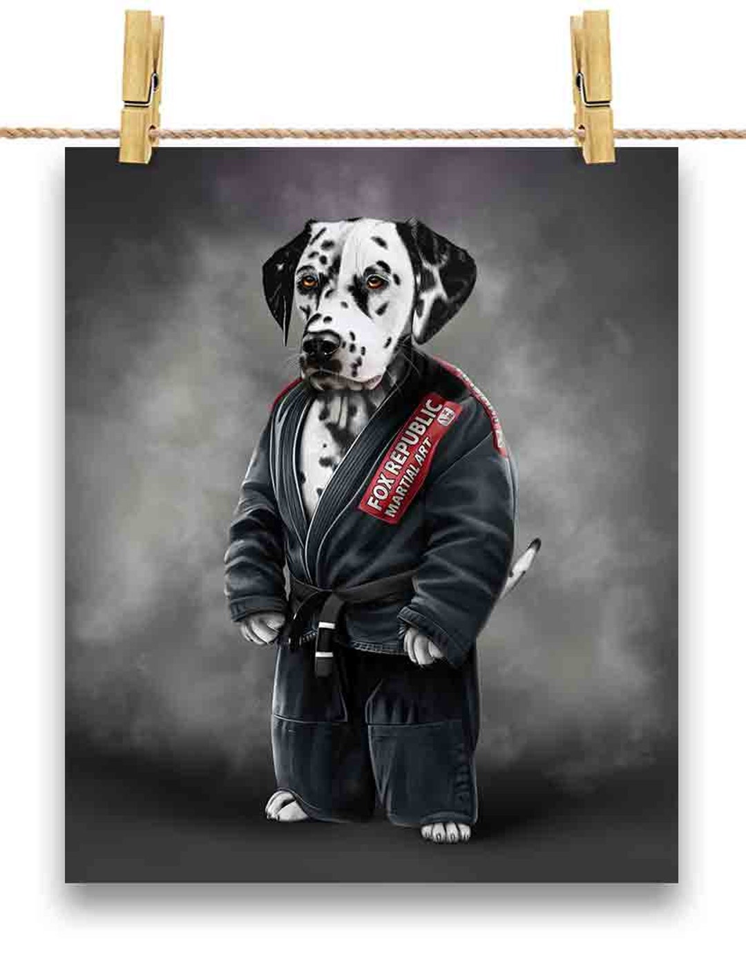 Dalmatian Dog Martial Artist in Black Judogi: Judo & Karate - Poster ...