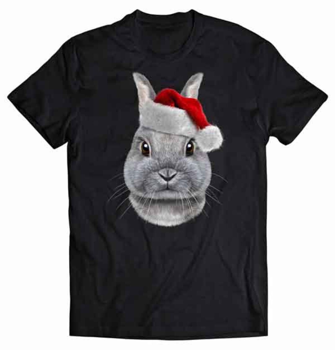 Netherland Dwarf Rabbit in Christmas Santa Hat Short Sleeve - Etsy
