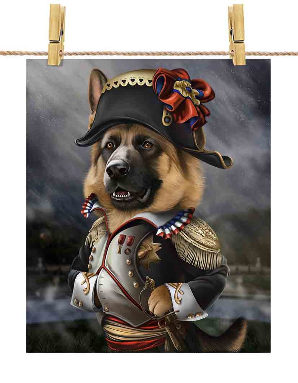 German Shepherd Dog as Napoleon Bonaparte of France Custom | Etsy