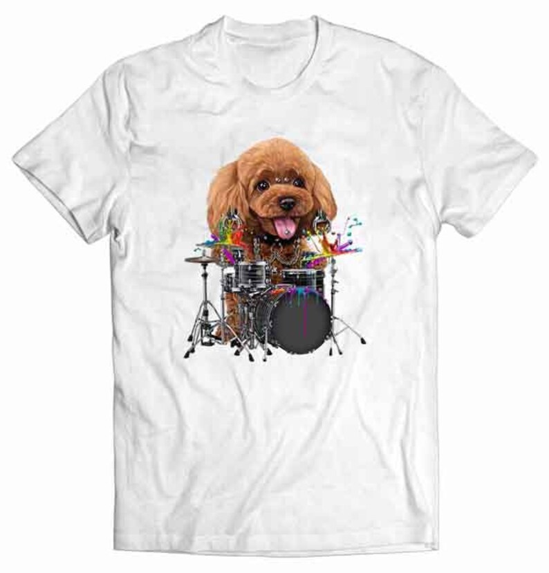 Punk Poodle Dog Drummer in Heavy Metal Band Short Sleeve - Etsy